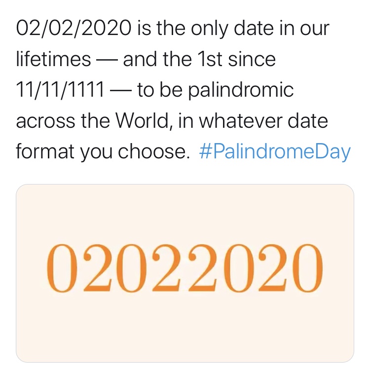 Puzzle: Today Is A Real Palindrome Day – ekoshapu